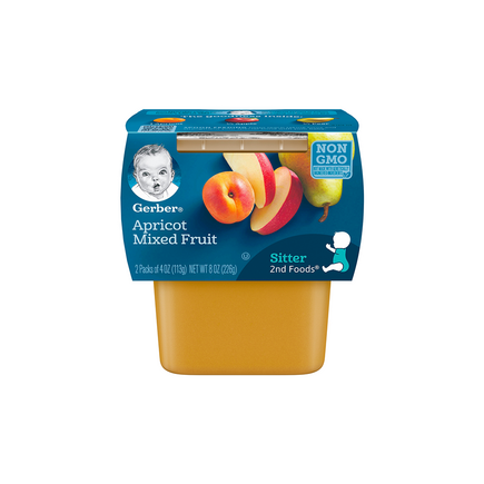 Nestlé FamilyNes | GERBER® 2nd Foods Twin Pack Apricot With Mixed Fruit